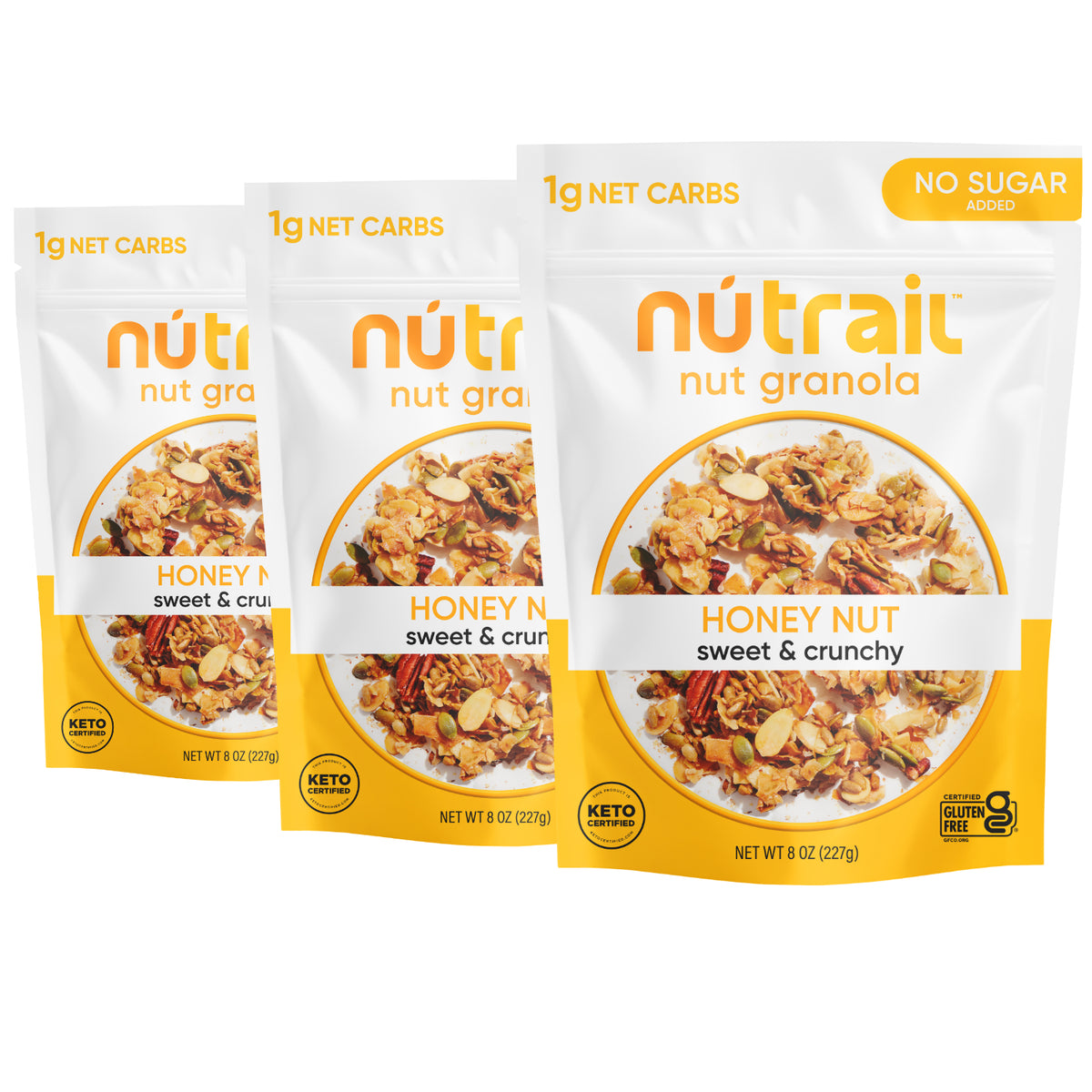 Honey Nut Nut Granola 3-Pack 8 oz – NuTrail