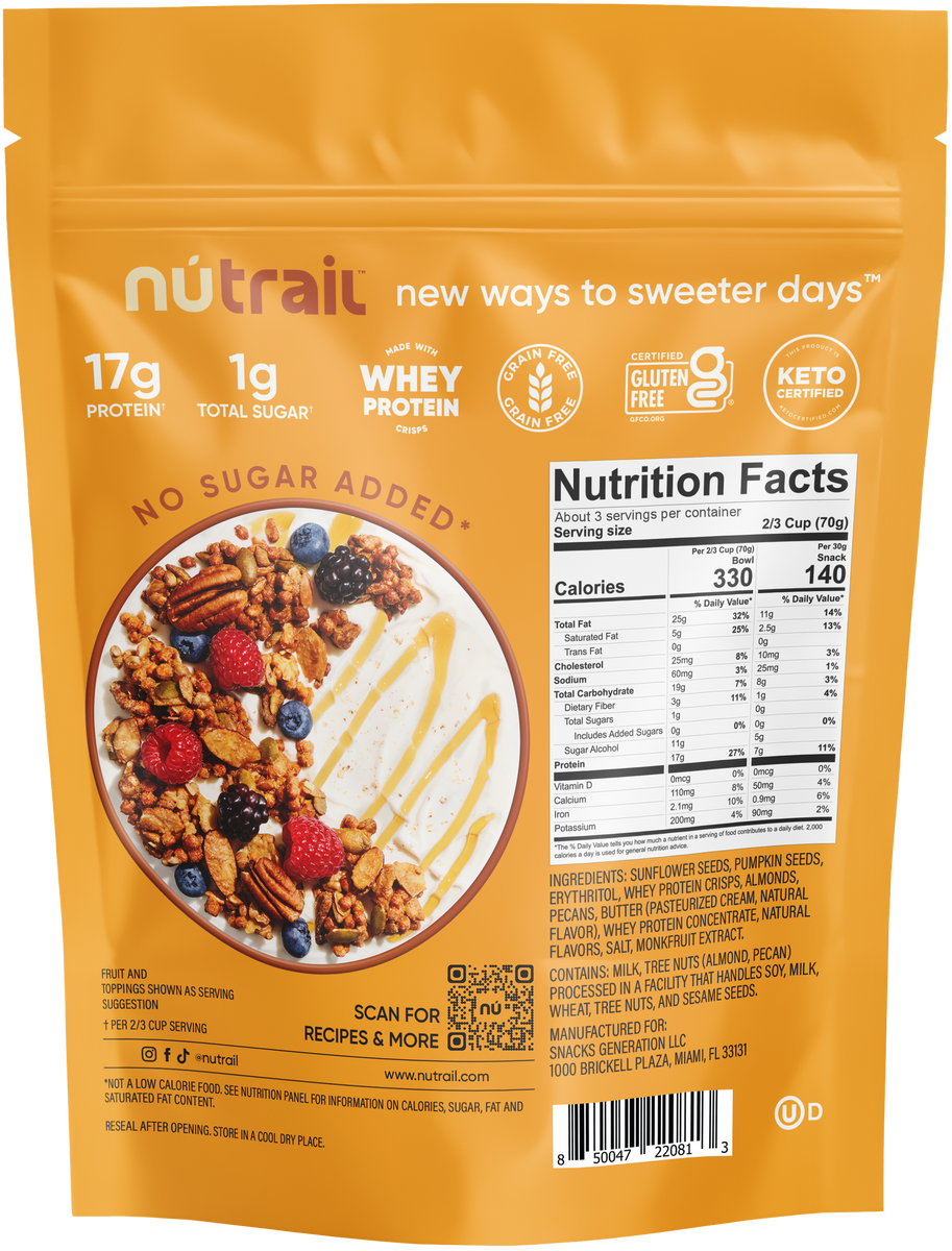 Honey Nut Protein Nut Granola 8 oz – NuTrail
